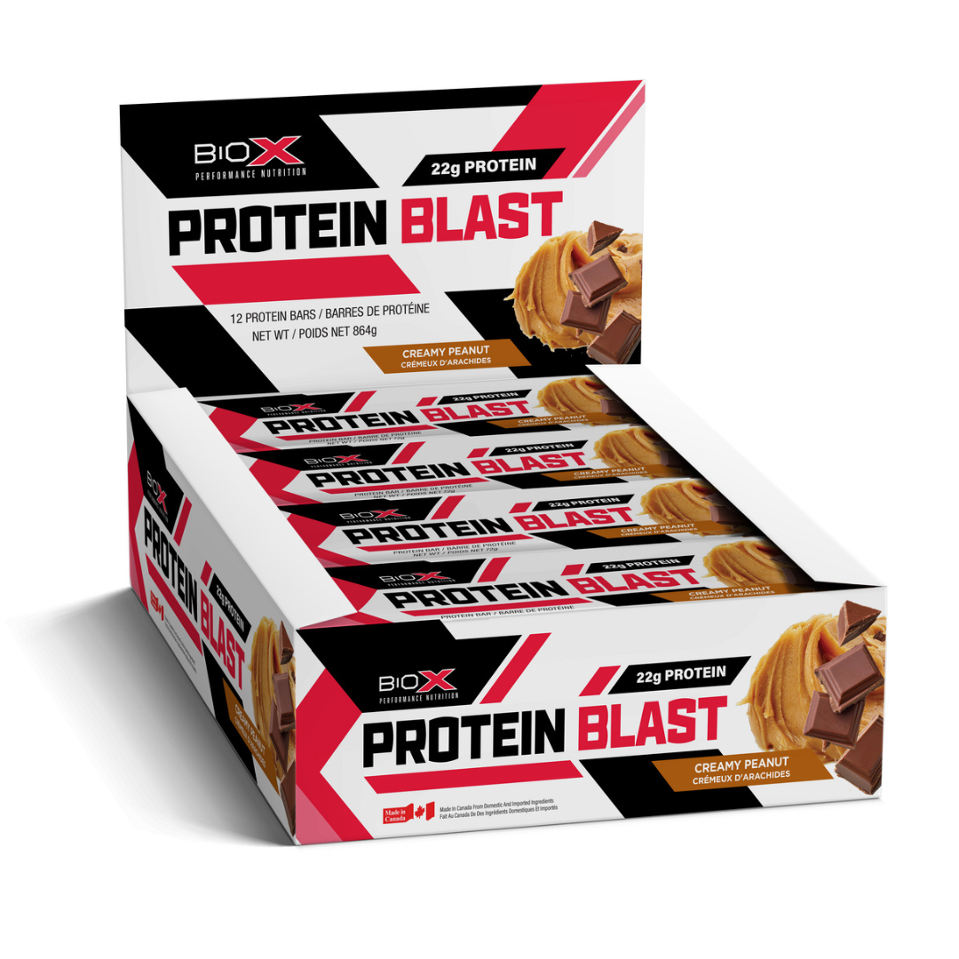 BioX Protein Blast Bar Creamy Peanut Fudge (Box of 12 ...
