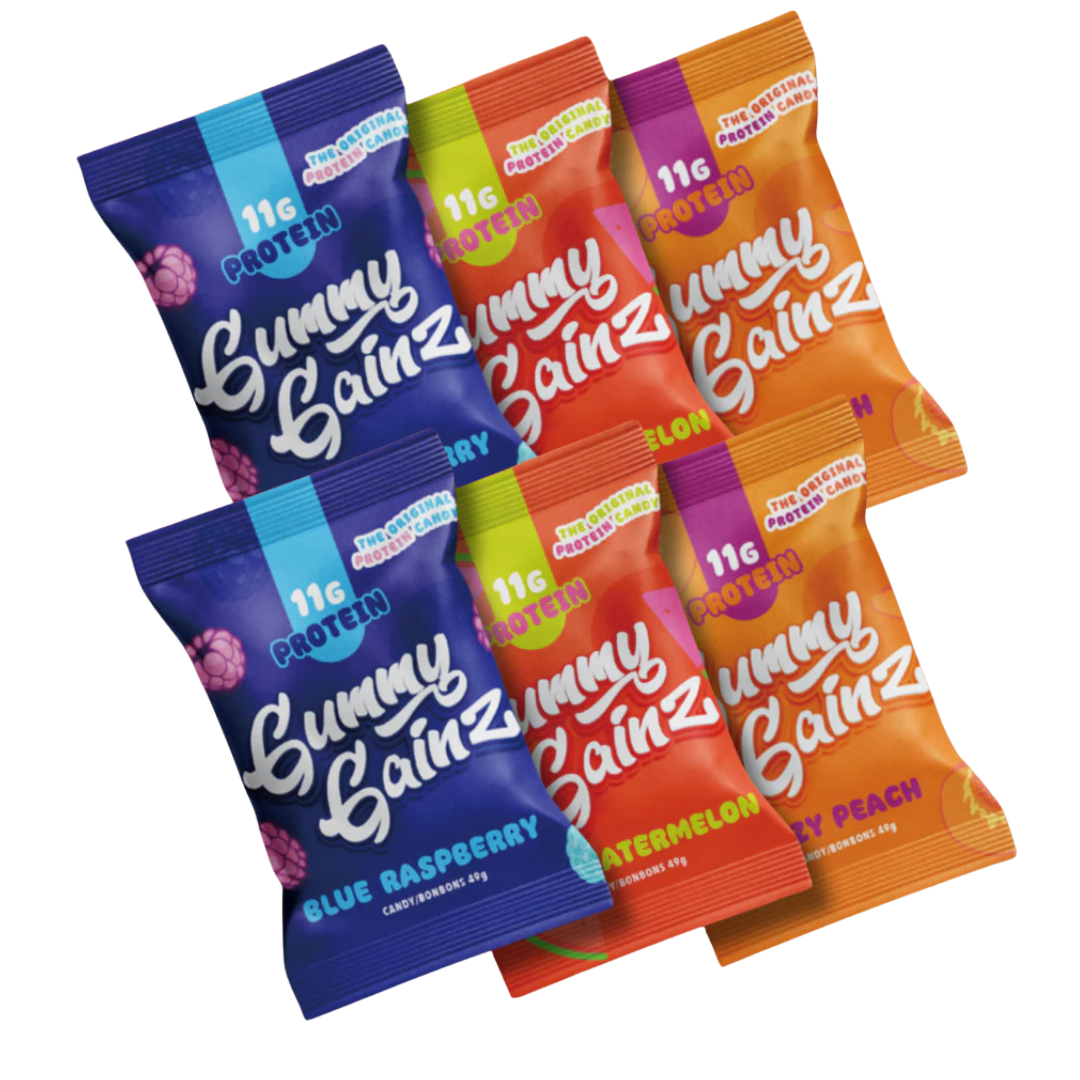 Gummy Gainz Protein Candy Assorted 3 Flavours (Box of 6 ...