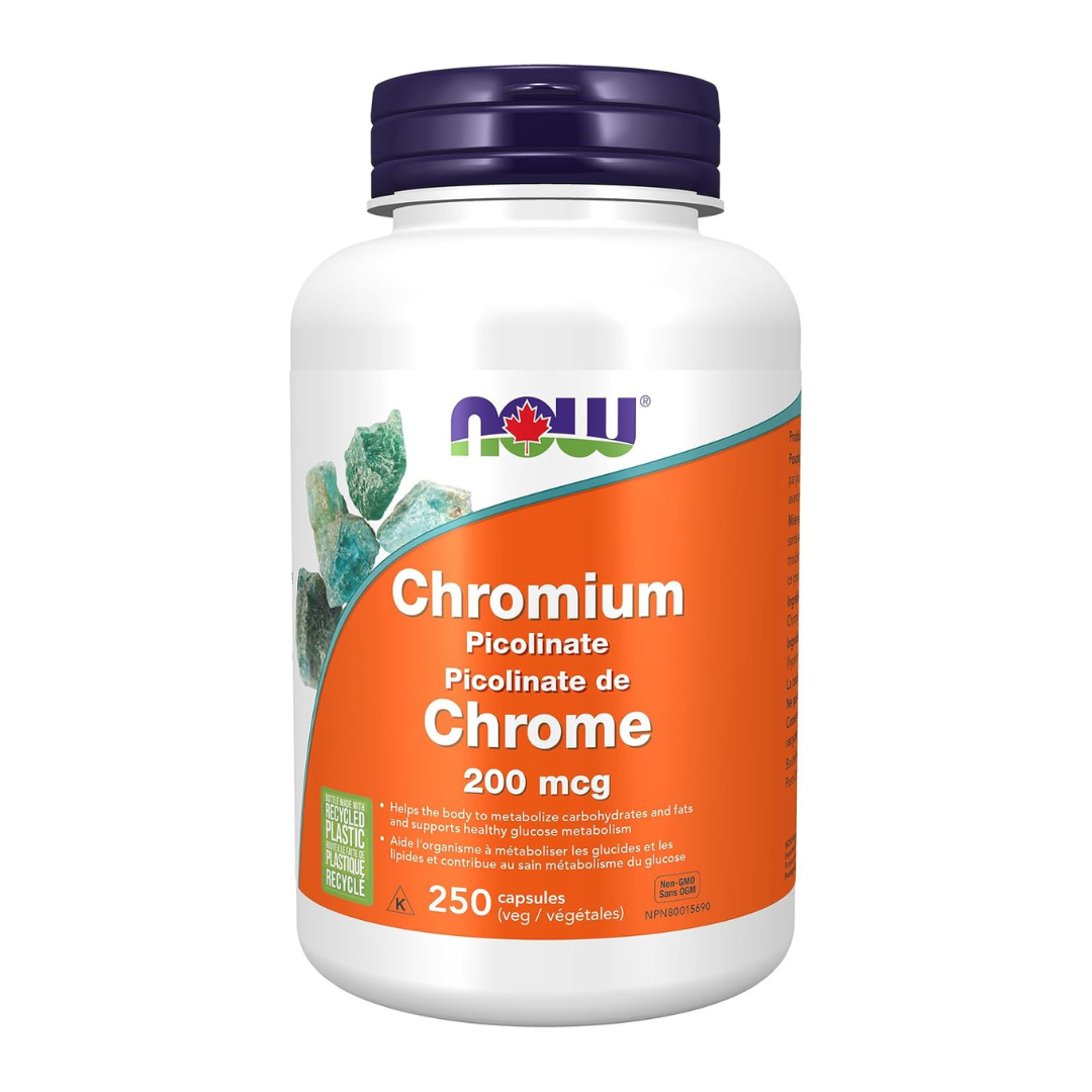 NOW Chromium Picolinate 250 Caps | Fuel Supplements – fuelsupplements.com
