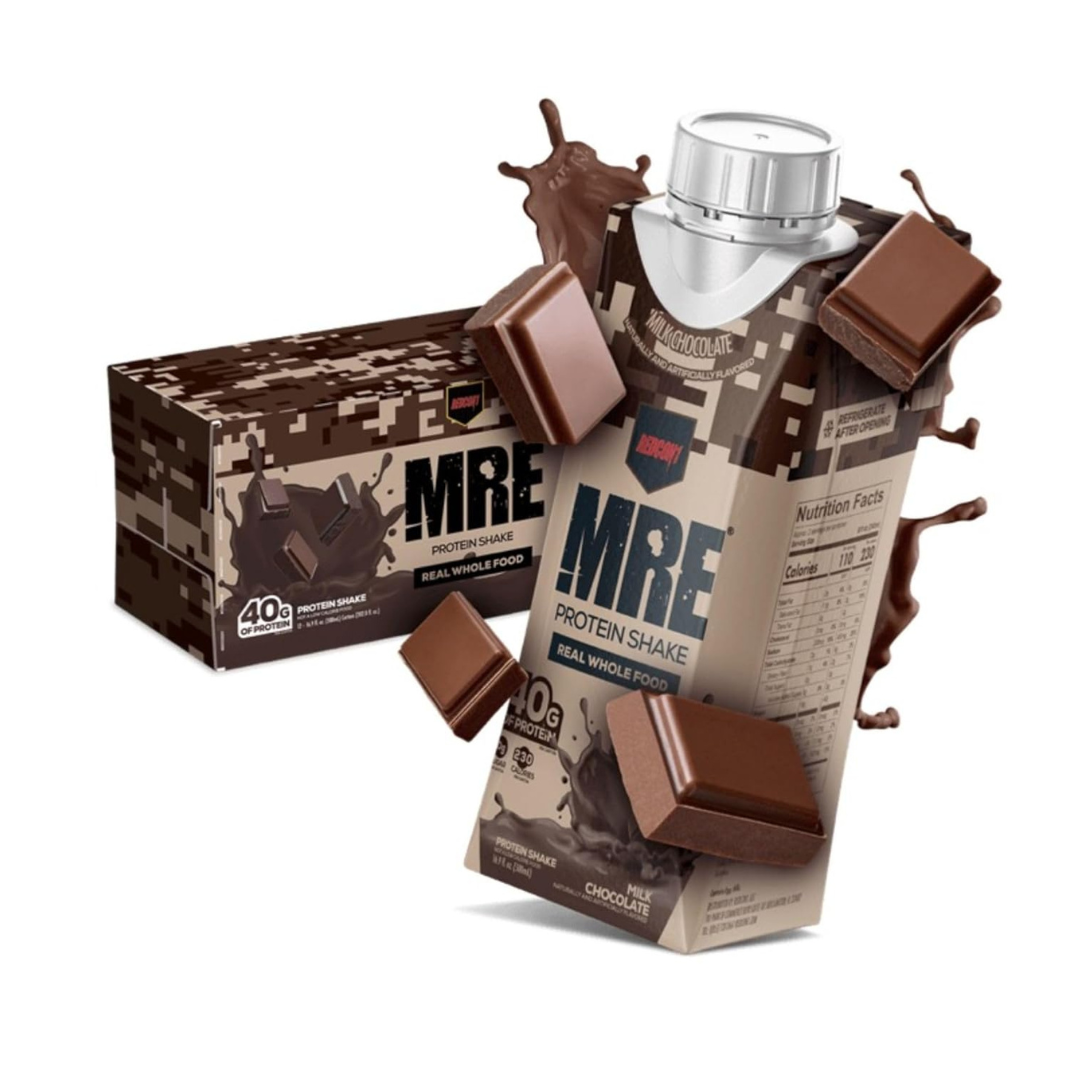 Redcon1 MRE RTD 40g Protein Drink - Case of 12 Drinks - Milk Chocolate ...