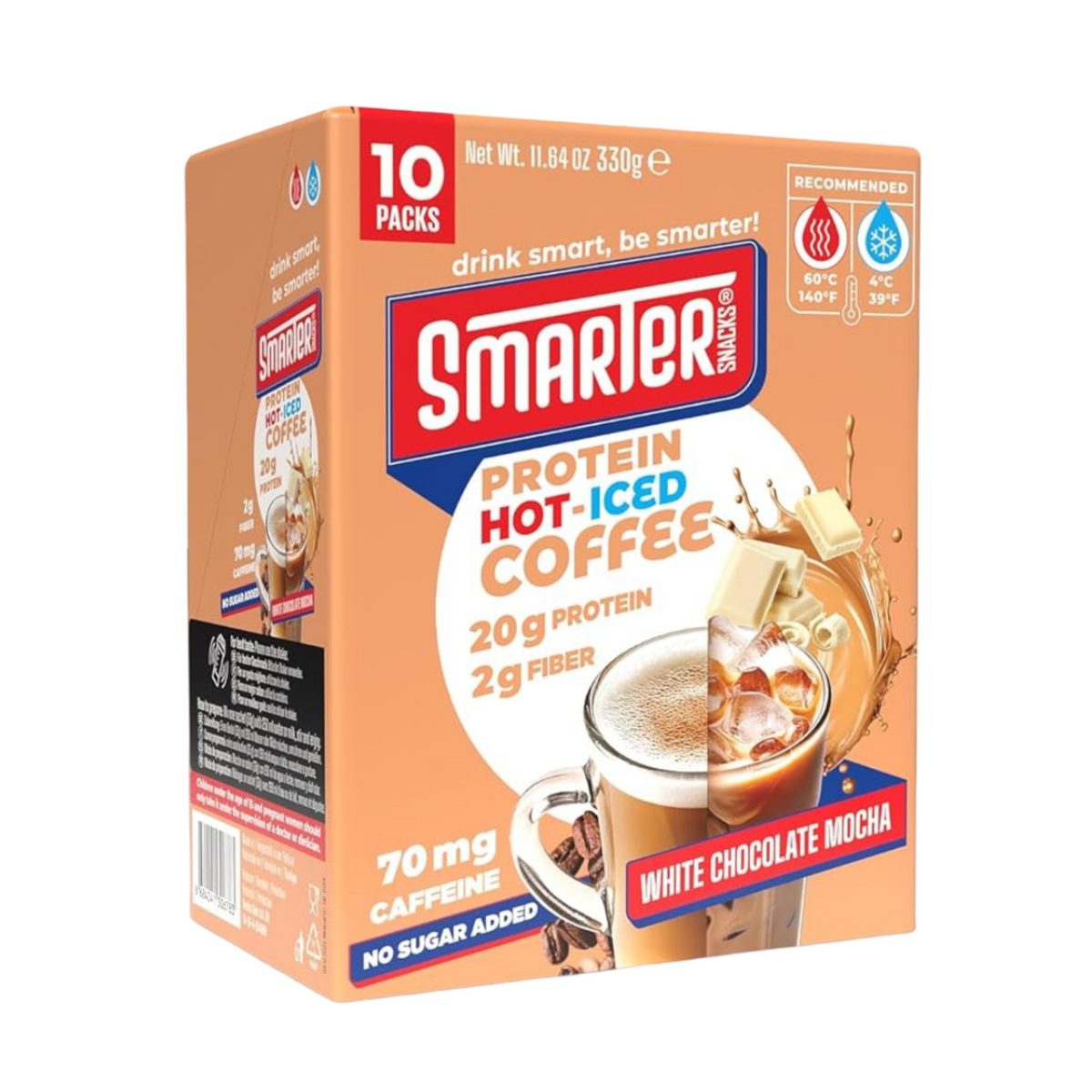 Smarter Snacks Protein Coffee Box of 10 (White Chocolate Mocha) | Fuel ...